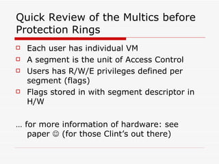 A Hardware Architecture For Implementing Protection Rings | PPT