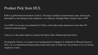 Hindustan Unilever Limited Marketing and Promotional Mix by Haresh ...