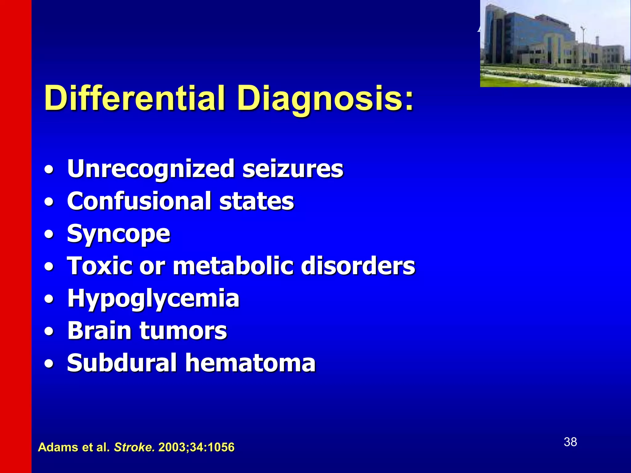 Approach to acute stroke BE FAST | PPTX