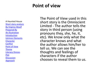 A haunted house analysis (Virginia Woolf) | PPTX