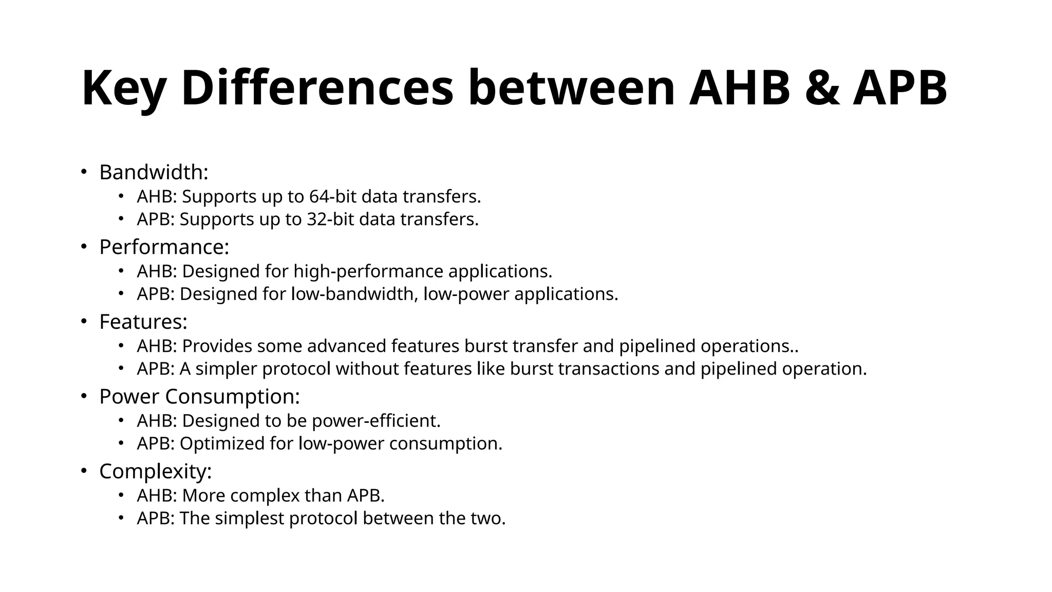 AMBA Advanced High-performance Bus (AHB) protocol | PPTX