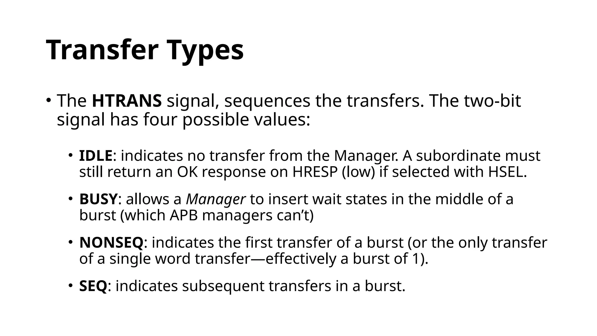 AMBA Advanced High-performance Bus (AHB) protocol | PPTX
