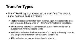AMBA Advanced High-performance Bus (AHB) protocol | PPTX