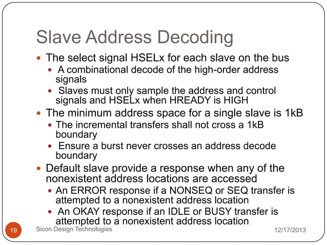 AMBA Ahb 2.0 | PPTX | Computer Networking | Computing