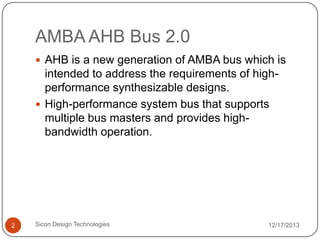 AMBA Ahb 2.0 | PPTX