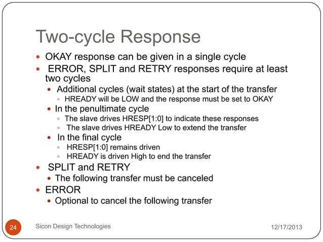 AMBA Ahb 2.0 | PPTX | Computer Networking | Computing