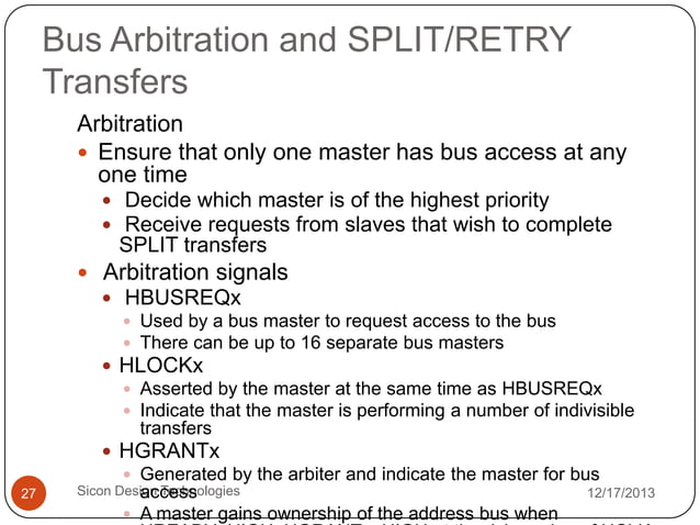 AMBA Ahb 2.0 | PPTX | Computer Networking | Computing