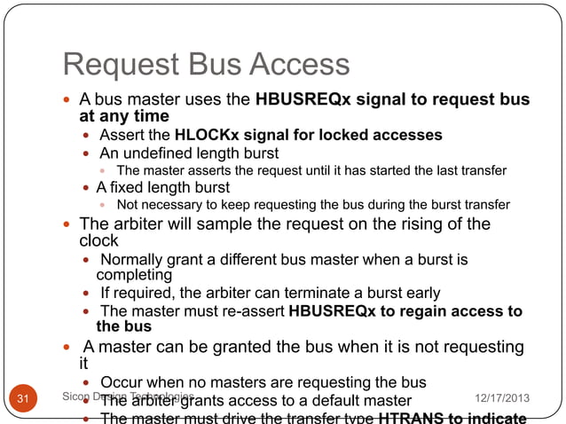 AMBA Ahb 2.0 | PPTX | Computer Networking | Computing