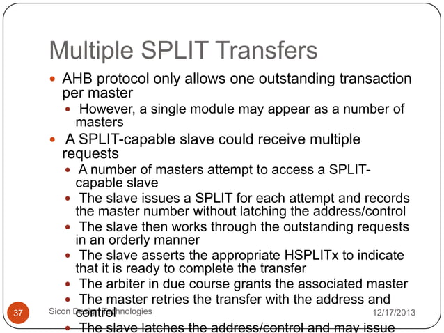 AMBA Ahb 2.0 | PPTX | Computer Networking | Computing