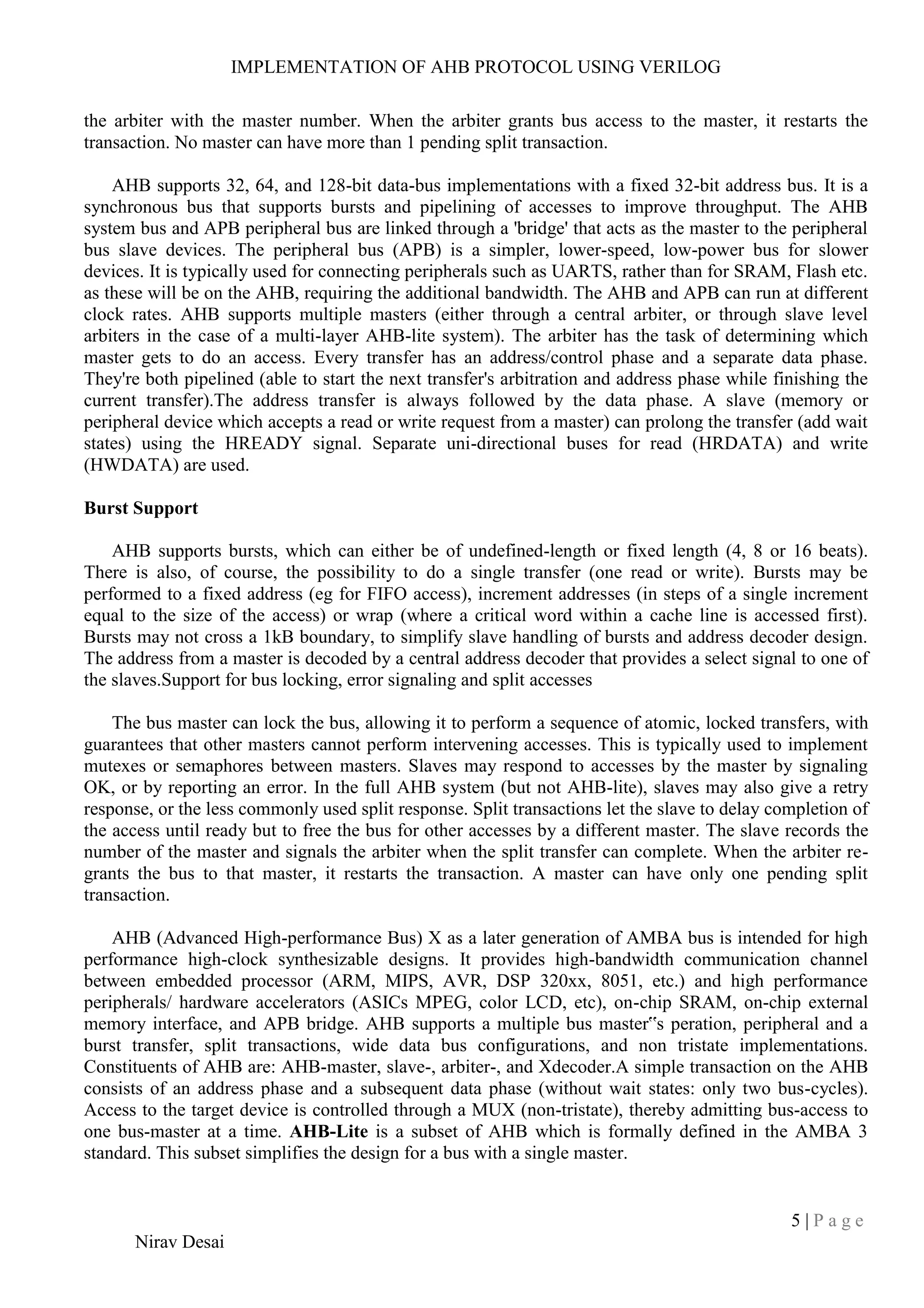 AMBA 2.0 REPORT | PDF