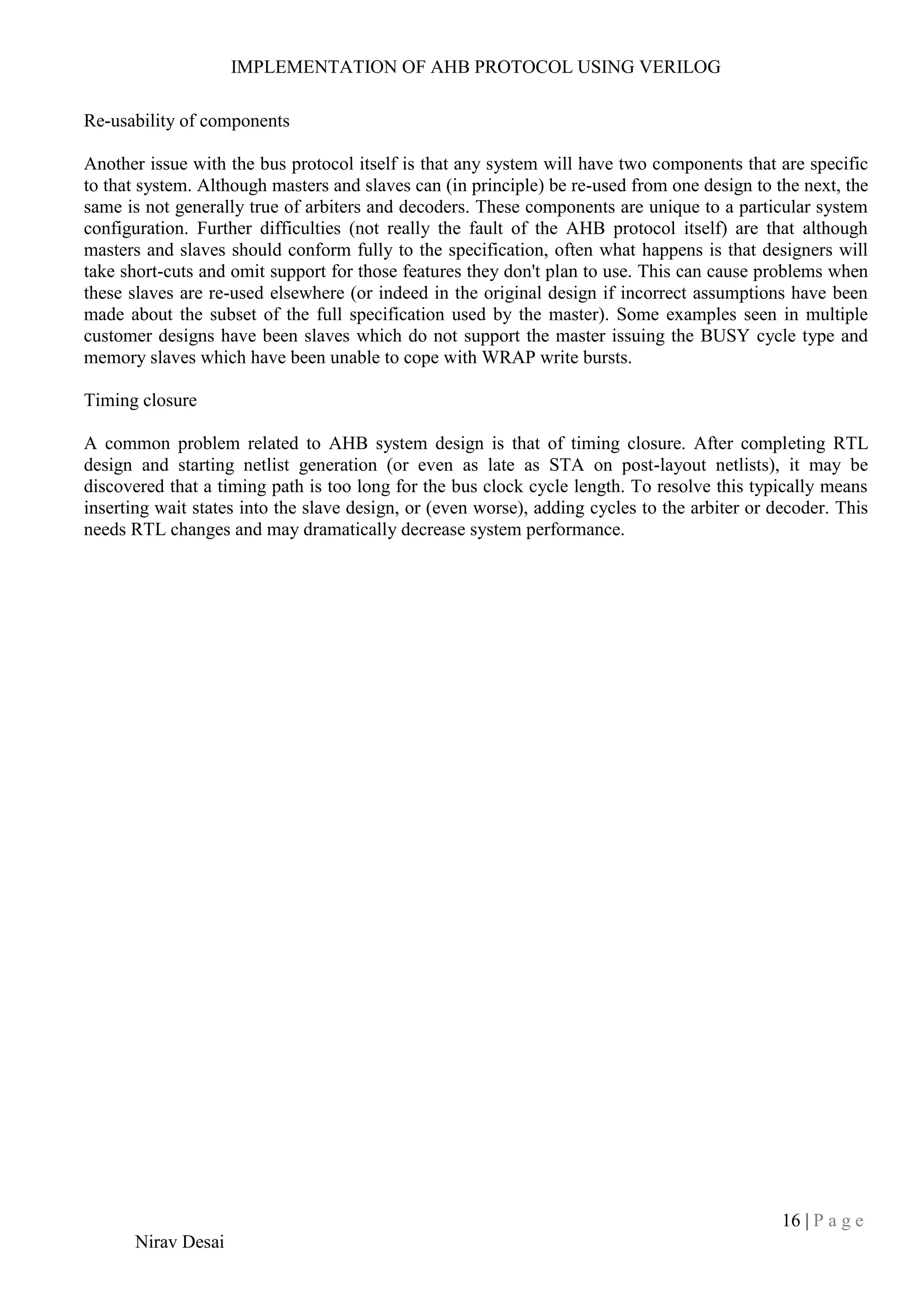 AMBA 2.0 REPORT | PDF