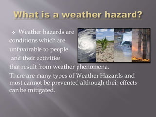 weather hazards | PPTX