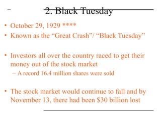 Crash and Depression for grade 10 high s | PPT
