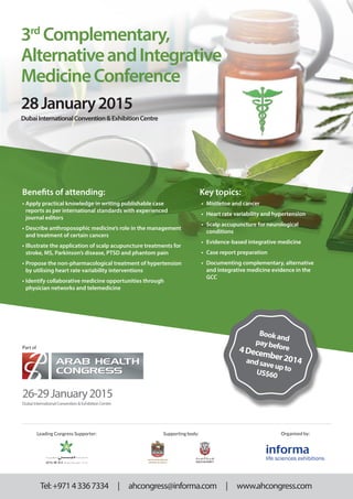 3rd Complementary, Alternative and Integrative Medicine Conference | PDF