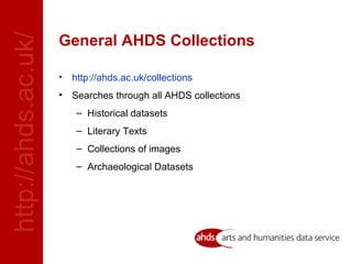 AHDS Collections | PPT