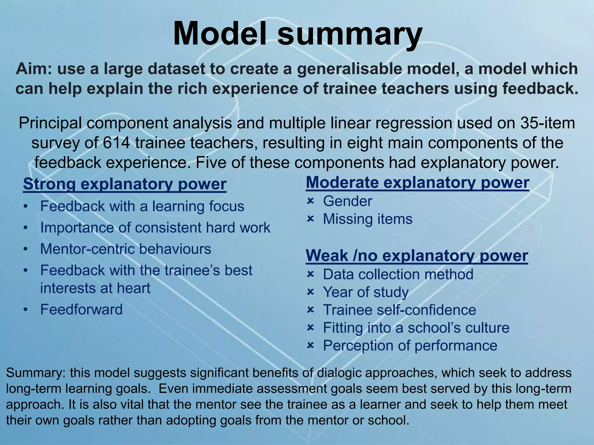 A model for feedback in teacher education | PPT