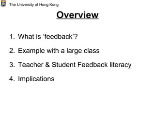 Developing staff and student feedback literacy in partnership | PPT