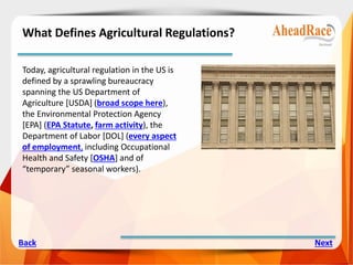 AheadRace eLearning Module # 04 - New Regulations and Issues in US ...