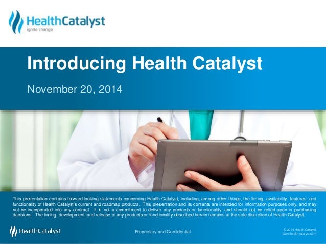 A Health Catalyst Overview: An Introduction to Healthcare Data Wareho…