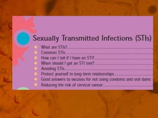 A healthy, sexuality resource sexually transmitted infections | PPTX