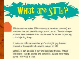 A healthy, sexuality resource sexually transmitted infections | PPTX
