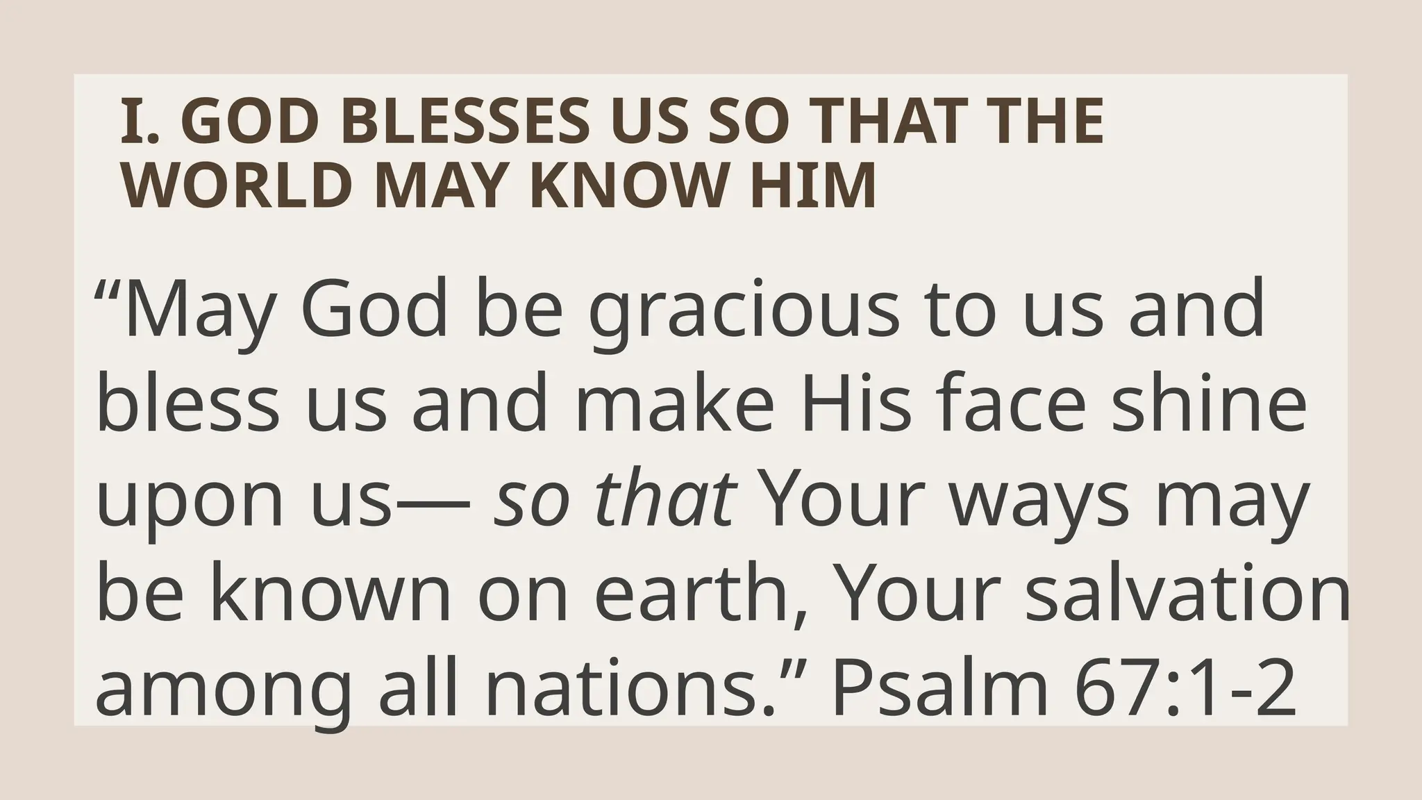 A HEART FOR THE NATIONS: The Blessing that Travels | PPTX