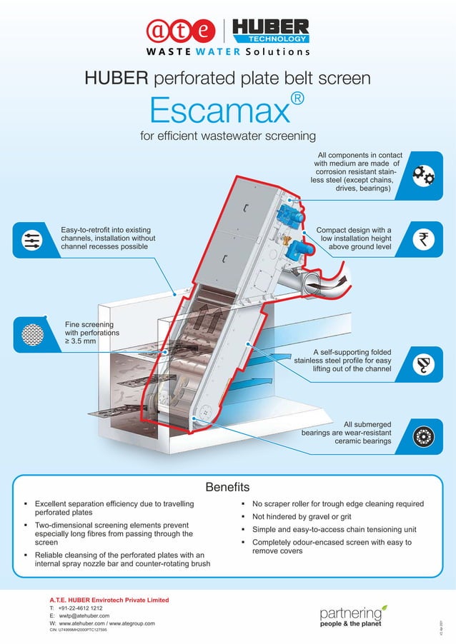 HUBER perforated plate belt screen Escamax® | PDF