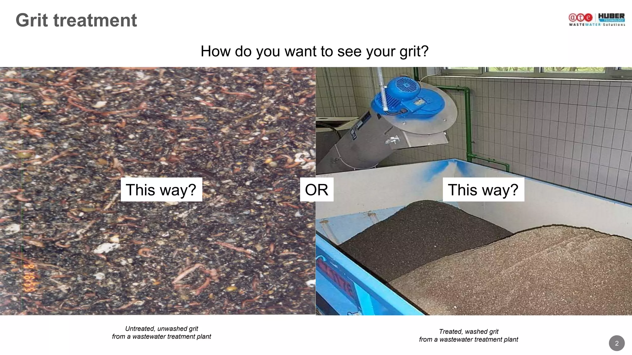 Grit treatment solutions for processing grit from grit separator | PPT