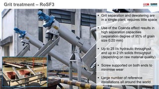 Grit treatment solutions for processing grit from grit separator | PPT