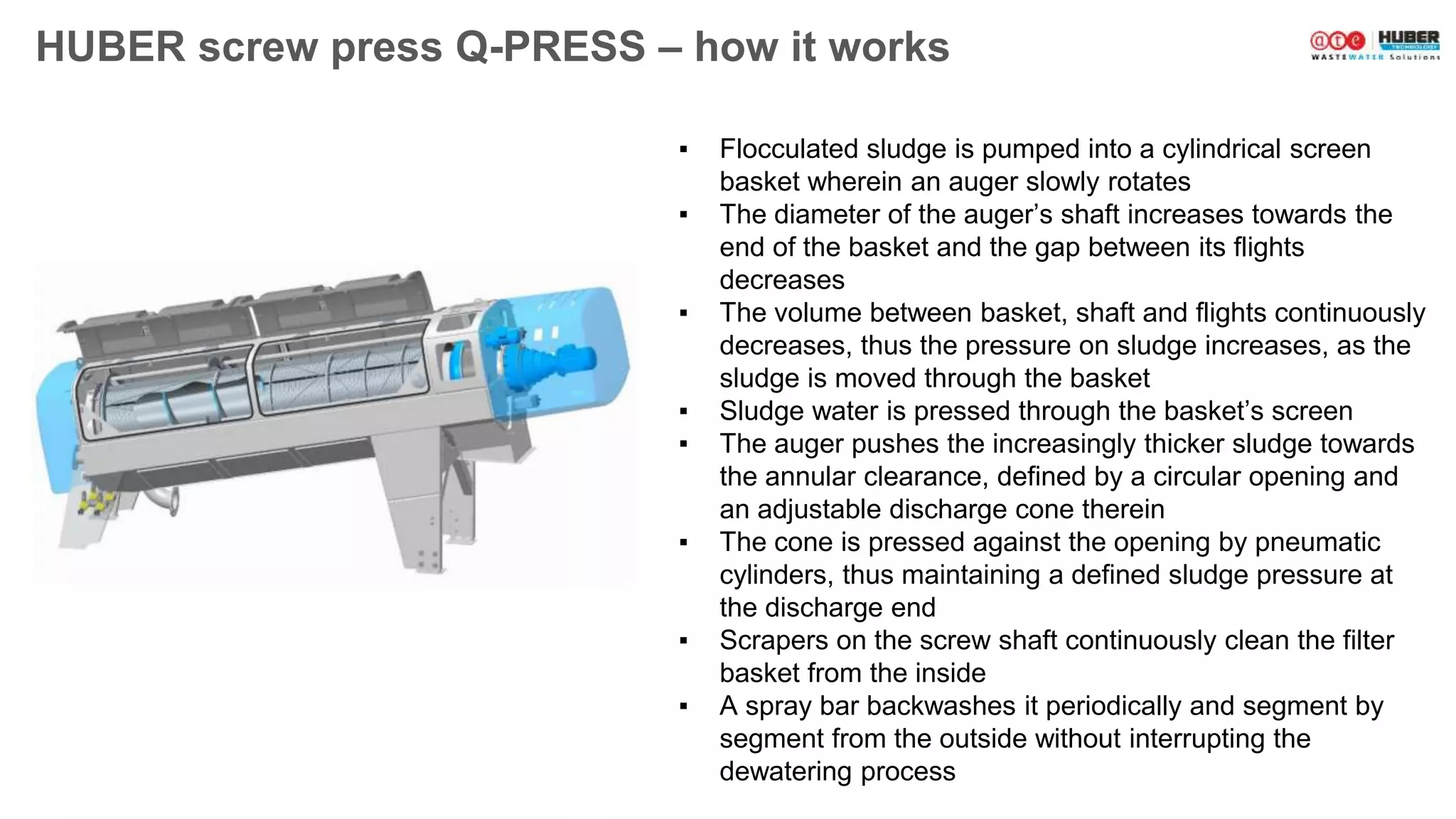 HUBER screw press Q-PRESS: An effective and efficient solution for ...