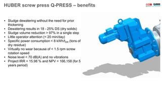 HUBER screw press Q-PRESS: An effective and efficient solution for ...