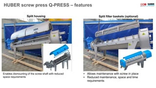 HUBER screw press Q-PRESS: An effective and efficient solution for ...