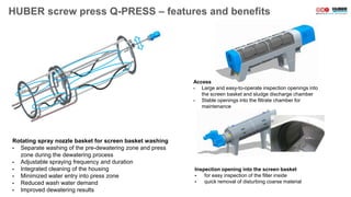 HUBER screw press Q-PRESS: An effective and efficient solution for ...
