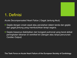 Gagal Jantung Akut - Tinjauan Pustaka | PPTX