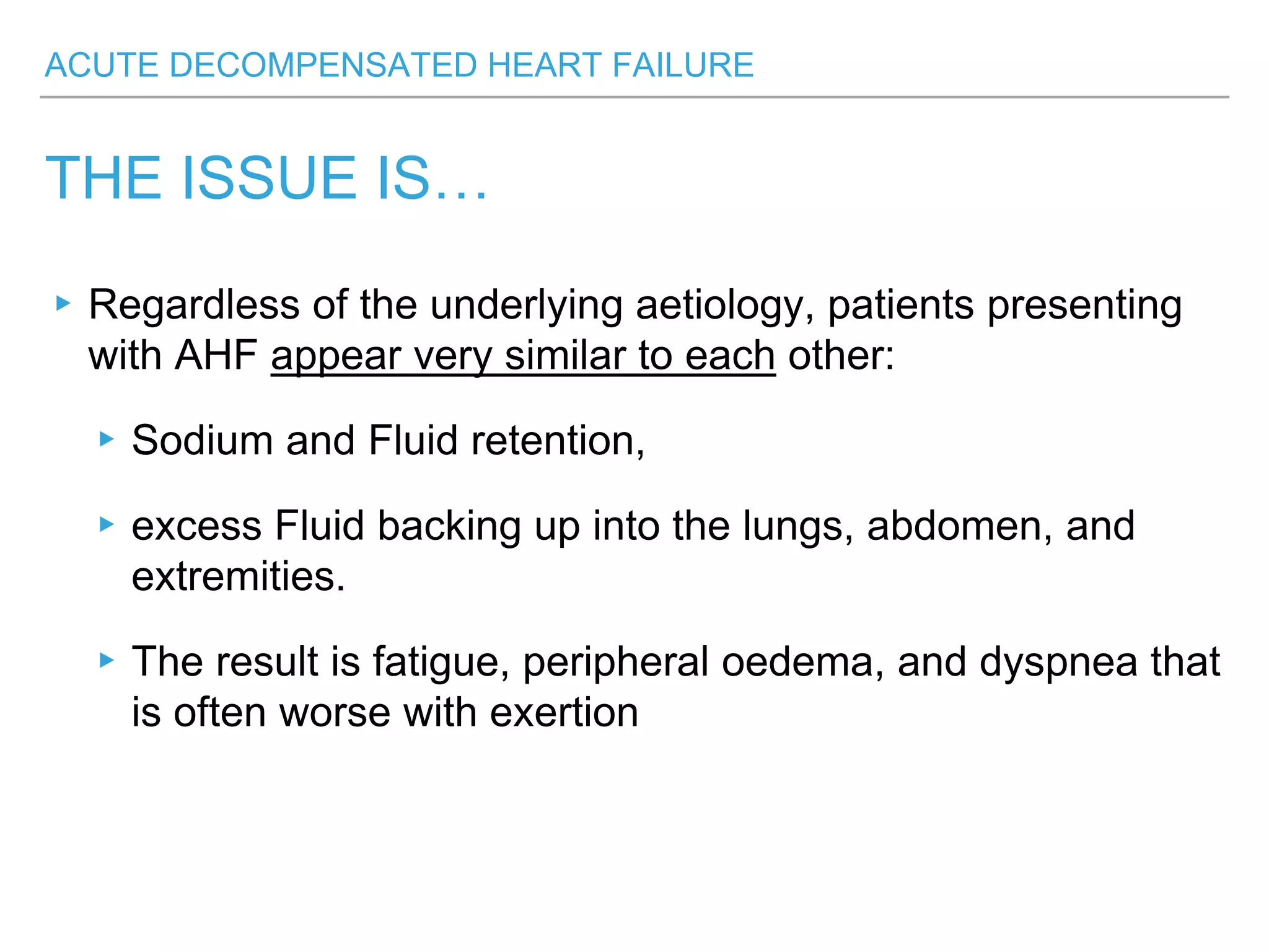 Acute Decompensated Heart Failure | PPTX