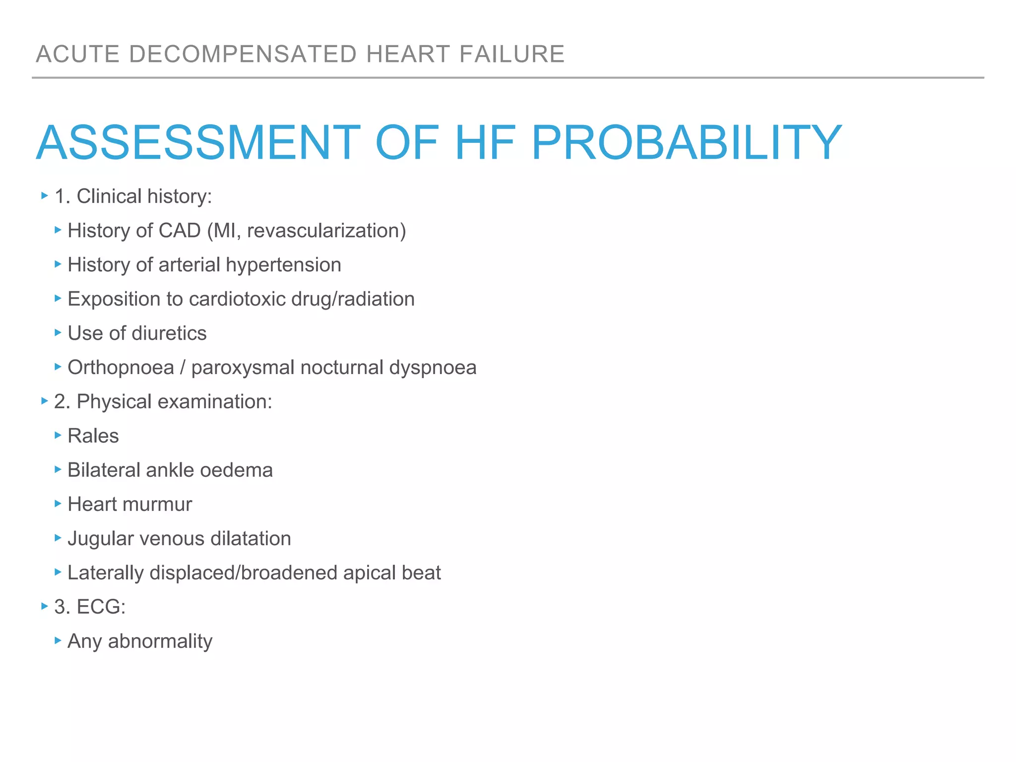 Acute Decompensated Heart Failure | PPTX