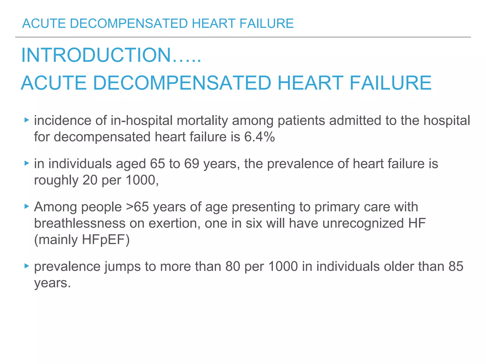 Acute Decompensated Heart Failure | PPTX