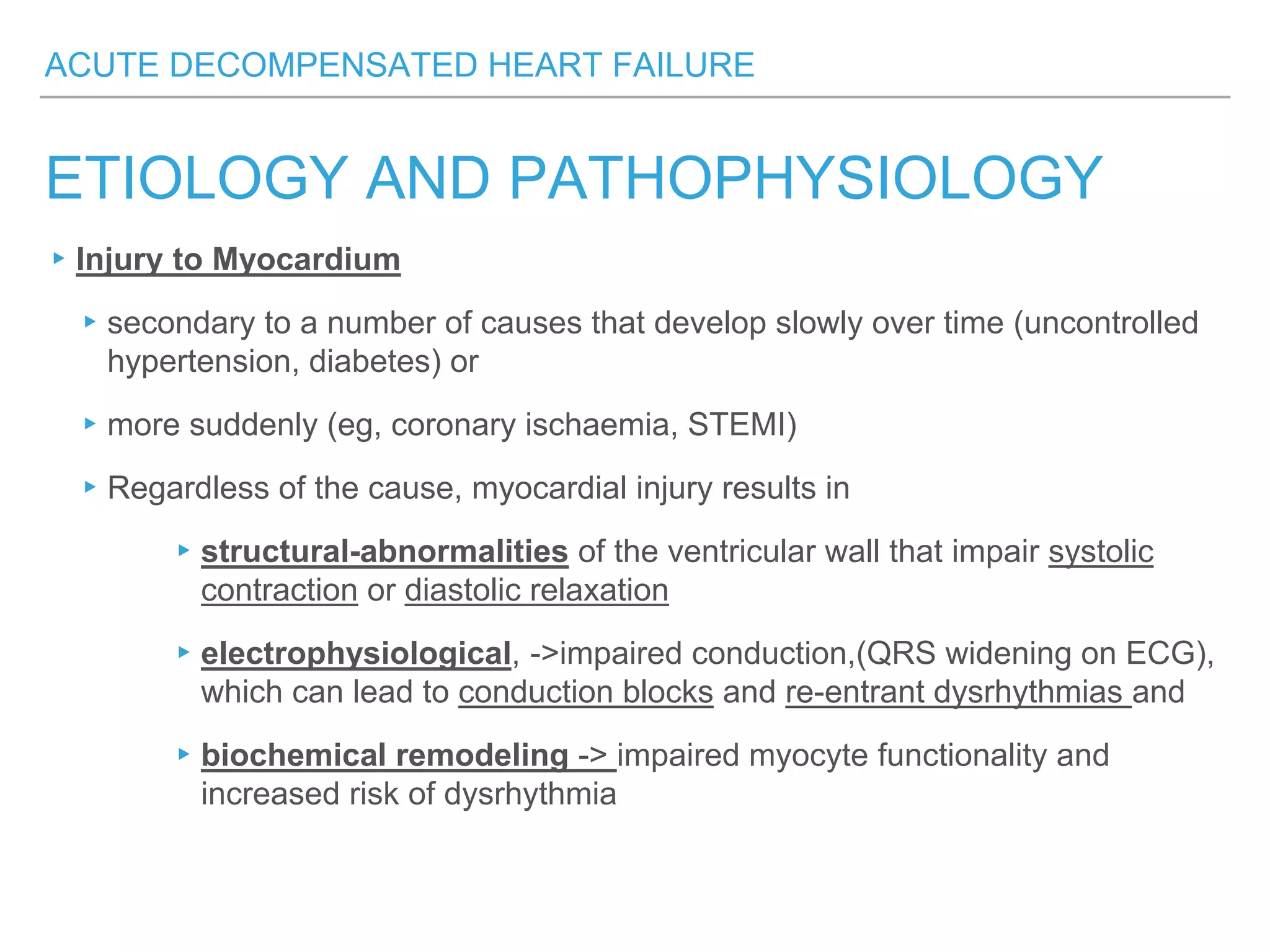 Acute Decompensated Heart Failure | PPTX