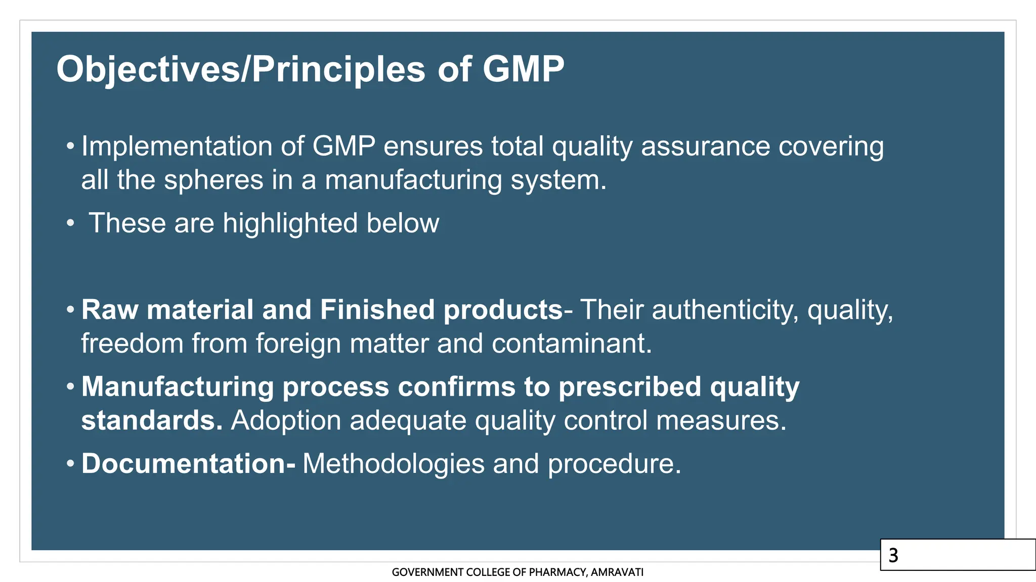 SCHEDULE T(GMP of Indian system of medicines) | PPTX