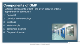 SCHEDULE T(GMP of Indian system of medicines) | PPTX