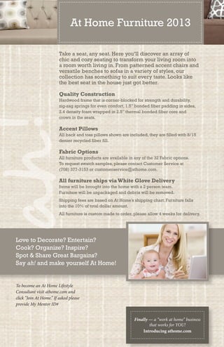 athome.com Furniture Catalog | PDF