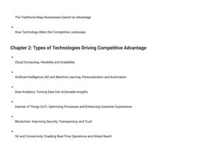 Technologies Driving Competitive Advantage | PDF
