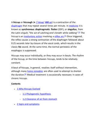 A hiccup or hiccough | DOCX