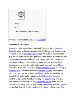 A hiccup or hiccough | DOCX