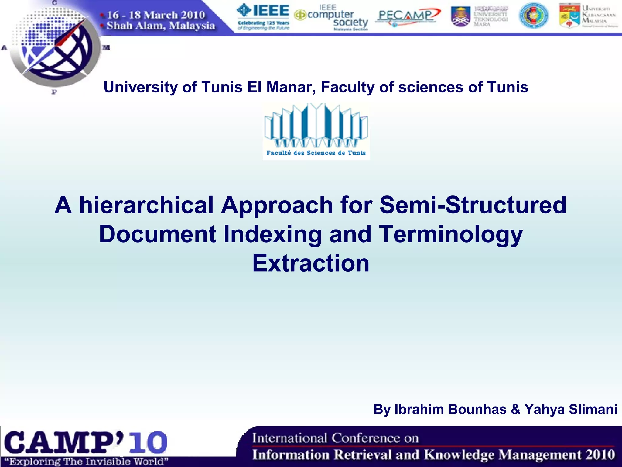 A hierarchical approach for semi structured document indexing and | PPT
