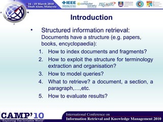 A hierarchical approach for semi structured document indexing and | PPT