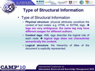 A hierarchical approach for semi structured document indexing and | PPT
