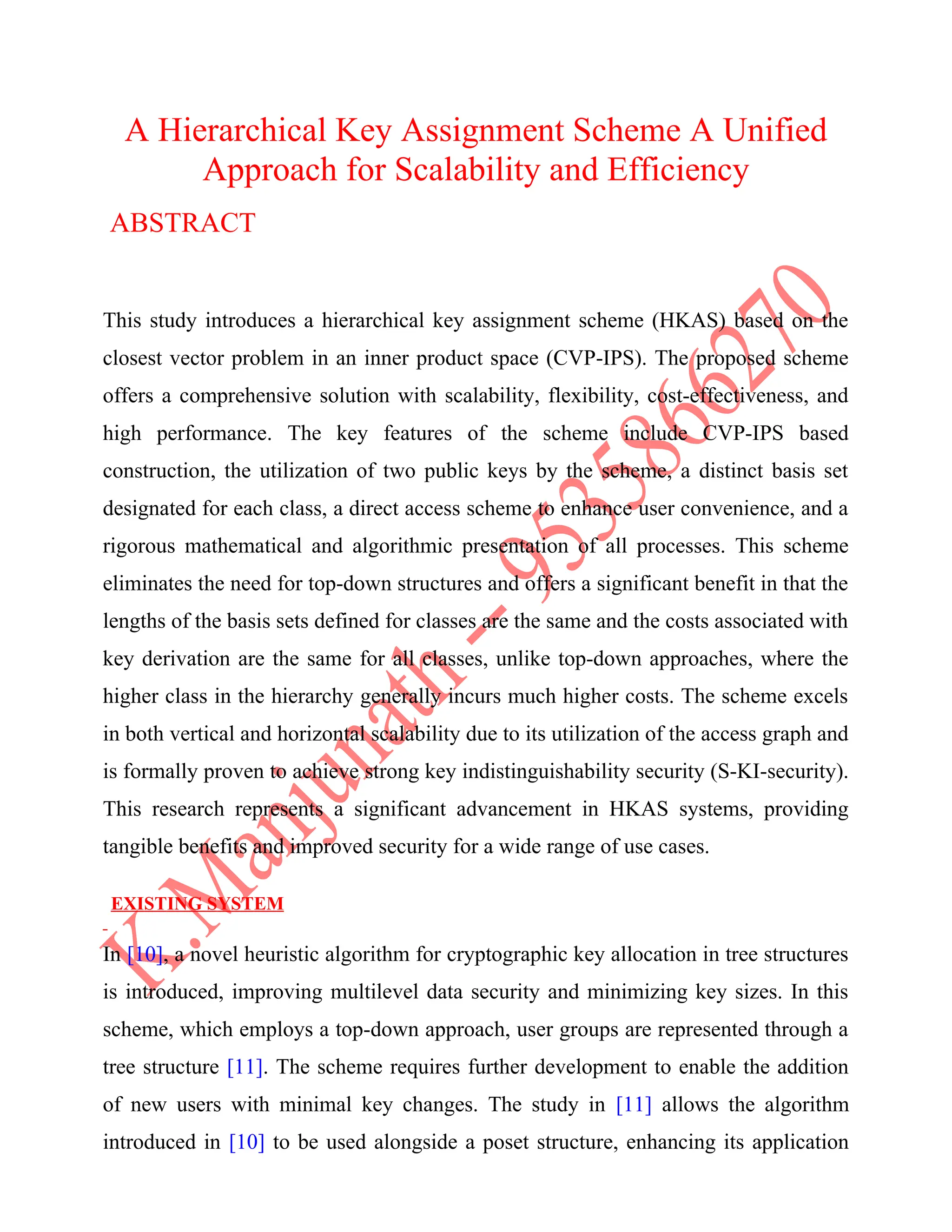A Hierarchical Key Assignment Scheme A Unified Approach.docx