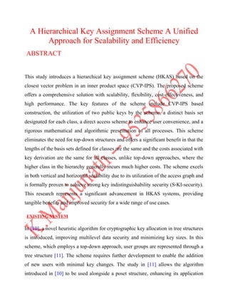 A Hierarchical Key Assignment Scheme A Unified Approach.docx