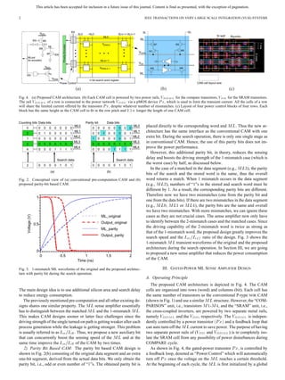 A high speed low power cam with a parity bit and | PDF